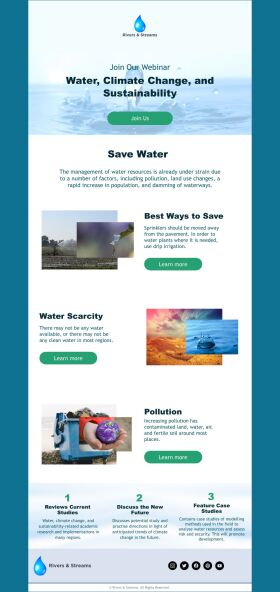 Coming Soon Email Template 'Save Water' for Environment Agency ...
