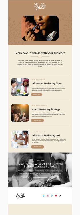 Free Speaker Event Schedule Email Templates | Email Marketing Platform ...