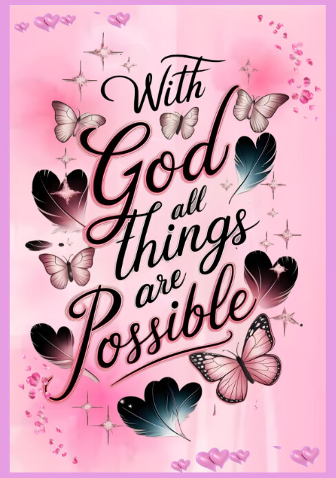 "beautiful Pink-themed Inspirational Image With Faith Quote" A5 ...
