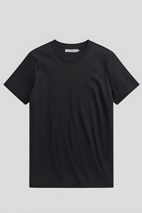 "Black T-Shirt Mockup – Minimalist Crew Neck Design" Template ...