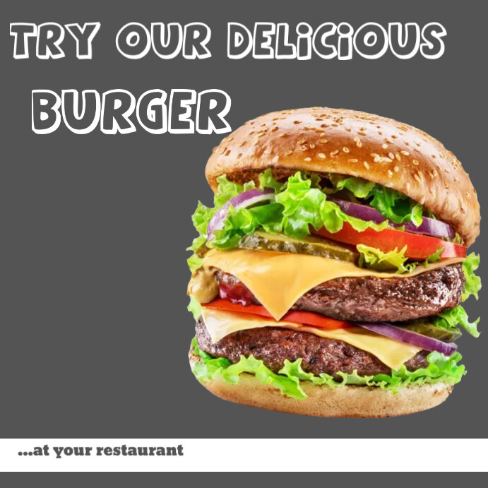 "Burger bliss: savor the flavor Template | PosterMyWall