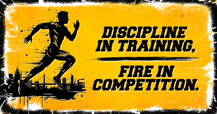 "Discipline in Training, Fire in Competition" Quote Grunge Web Banner ...