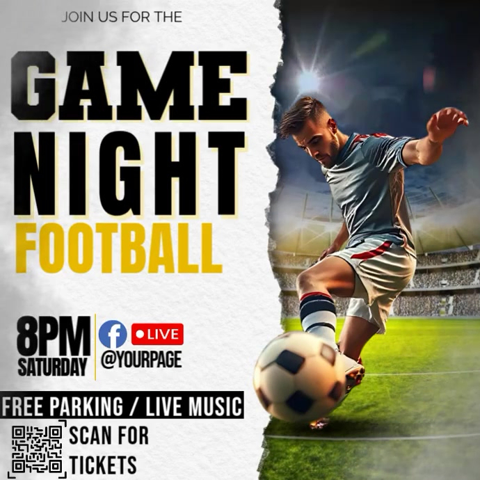 Copy of "Football Match Night Promo" | PosterMyWall