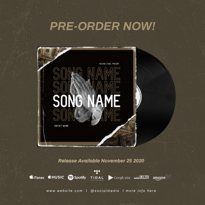 Copy of "New Single" NEW ALBUM RELEASE PRE-ORDER NOW! | PosterMyWall