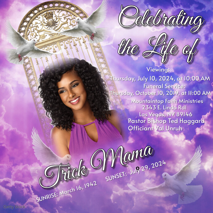 Copy of , life celebrating flyers funeral invitation | PosterMyWall