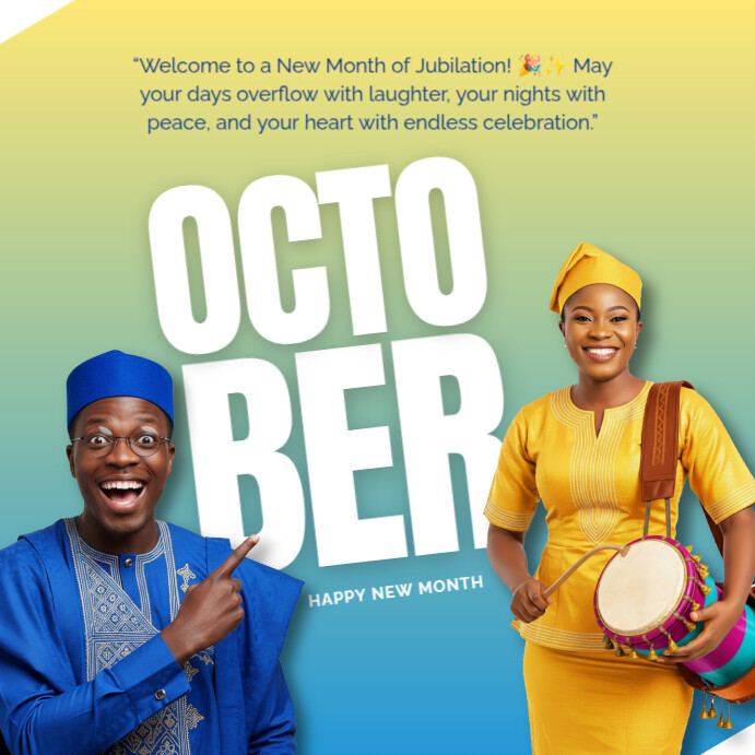 , October celebrant, October 1, happy new month October, happy new ...