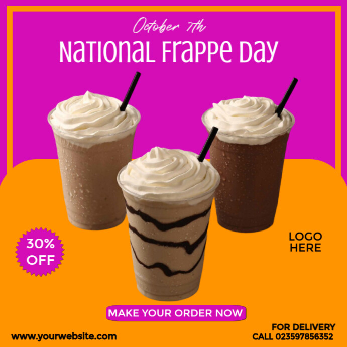 National Frappe Day Template | PosterMyWall