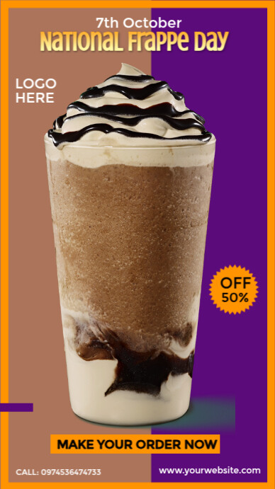 Copy of National Frappe Day Design | PosterMyWall