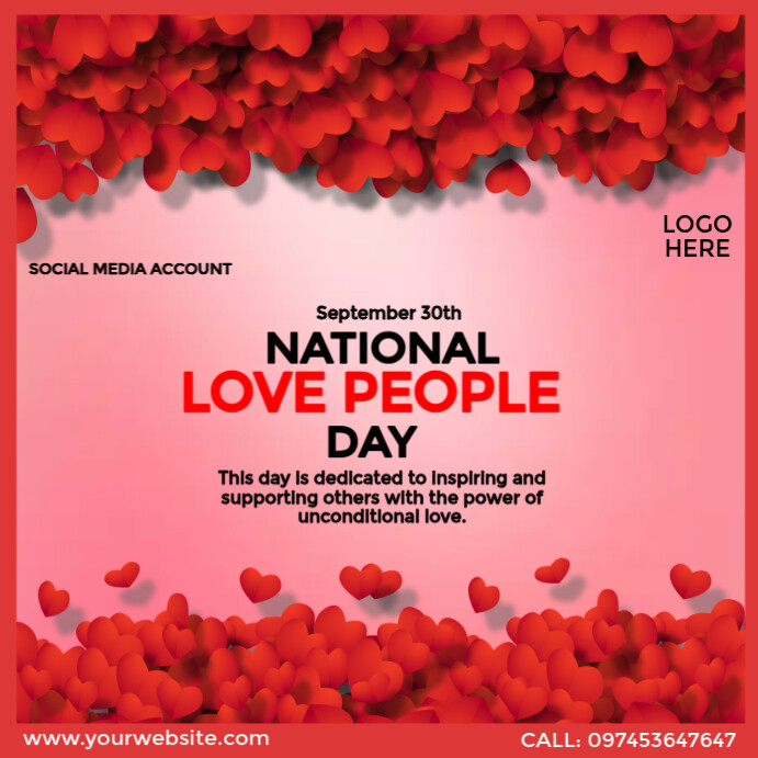 Copy of National Love People Day | PosterMyWall