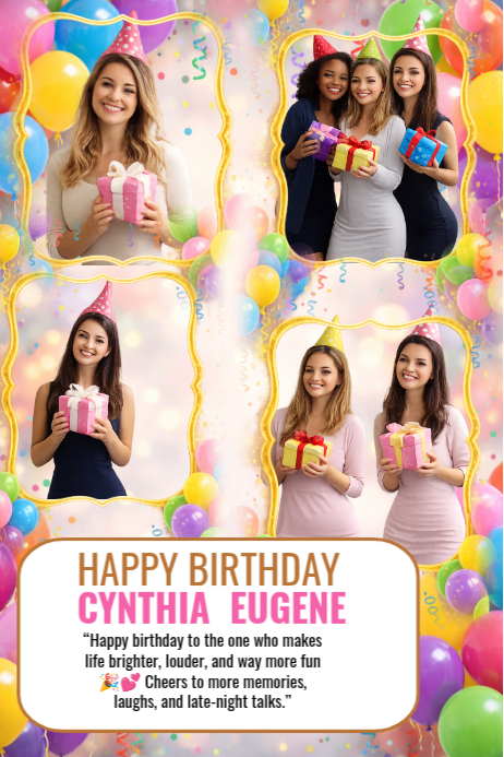 “Happy birthday to the one who makes life brighter, louder, and way ...