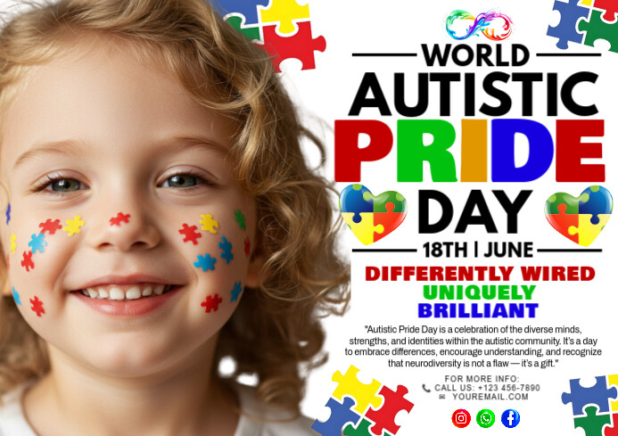 “World Autistic Pride Day: Uniquely Brilliant Template | PosterMyWall