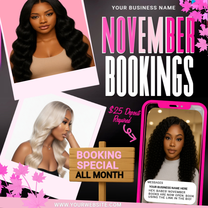 💖 November Hair Booking Special | Glam Wig & Weave Install Promo ...