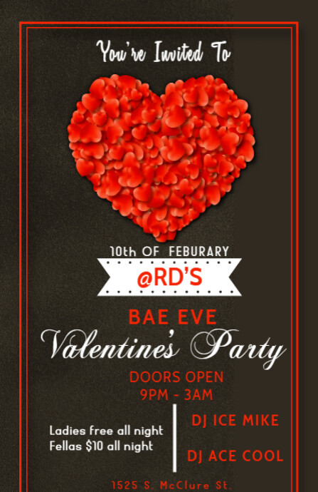 valentine's, romantic, event, 14 february | PosterMyWall
