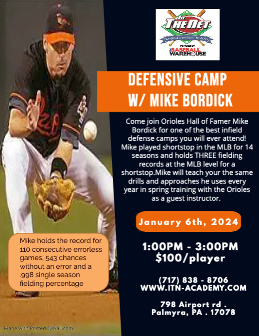 Defensive Camp Mike Bordick | PosterMyWall