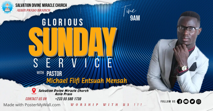 Copy of Michael Sunday Service | PosterMyWall