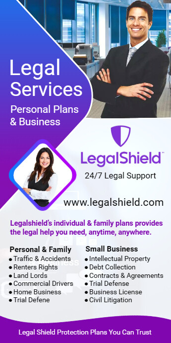 Legal Shield Rollup Banner | PosterMyWall