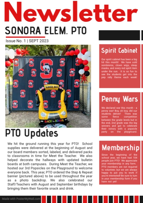 Copy of SES PTO Newsletter - Sept 2023 | PosterMyWall