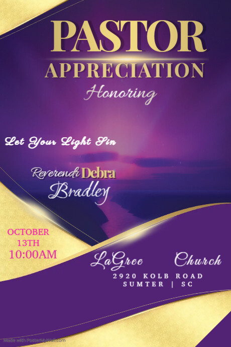 Church Flyer Pastor Appreciation | PosterMyWall
