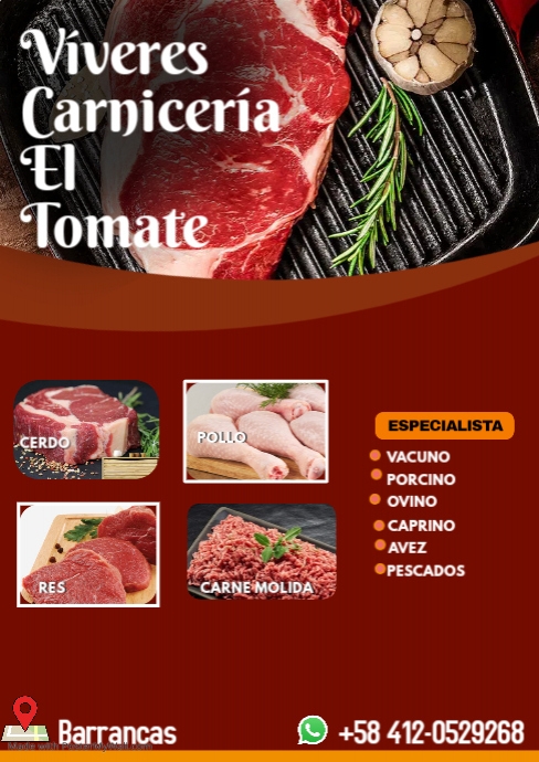 Copy of Copia de Fresh meat flyer | PosterMyWall