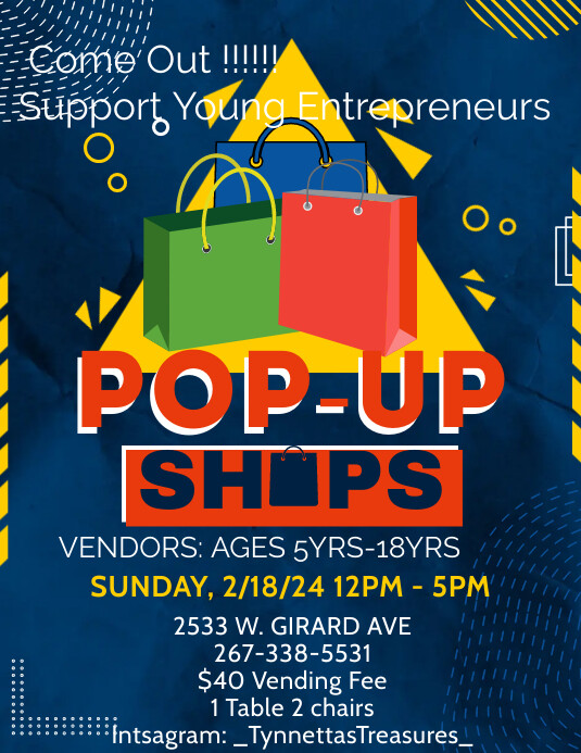 RGB Vendor Pop Up Shop Flyer Template | PosterMyWall