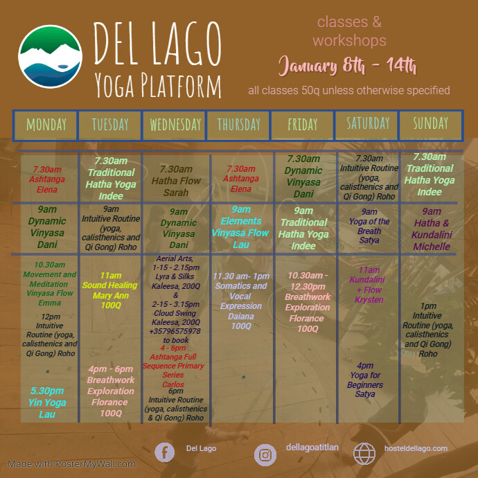 Copy of Del Lago - schedule - colors (22) | PosterMyWall