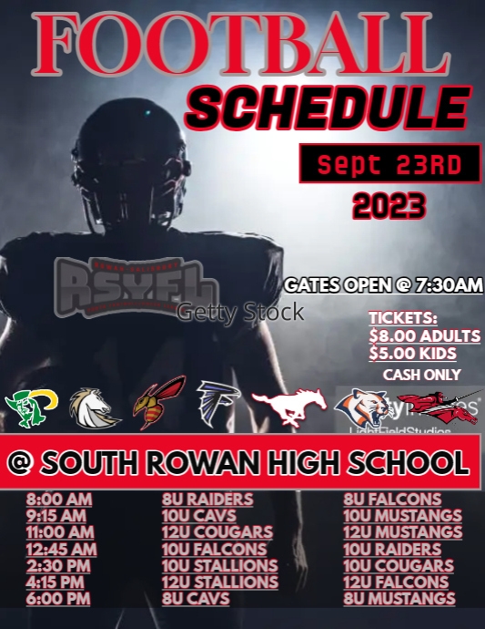 Copy of football schedule template | PosterMyWall