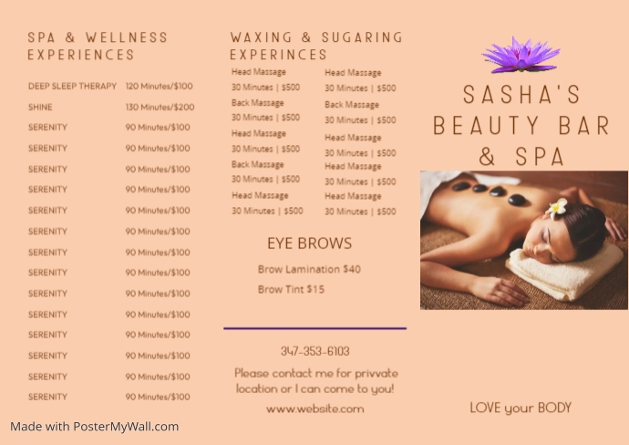 Spa brochure | PosterMyWall