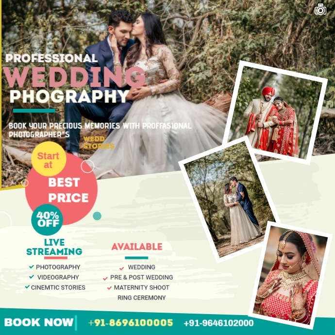 Copy of Wedding Photography Ad | PosterMyWall