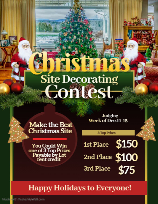 Copy of Christmas Home Decorating Contest Flyer | PosterMyWall