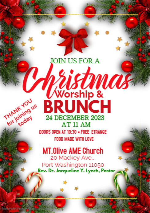 Christmas Church Brunch | PosterMyWall