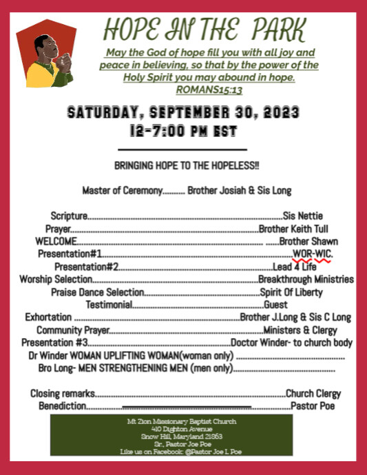 Men's Prayer Breakfast Program | PosterMyWall