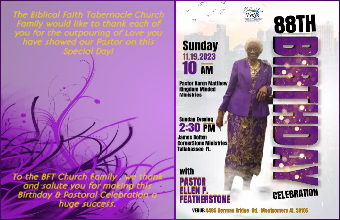 Pastor Birthday Program Large Booklet | PosterMyWall