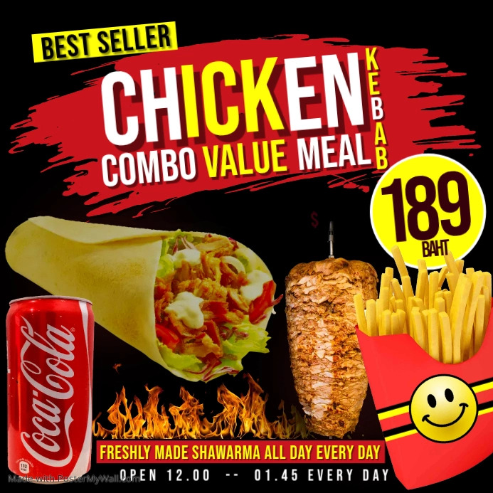 Burger Combo Meal Poster (2) | PosterMyWall