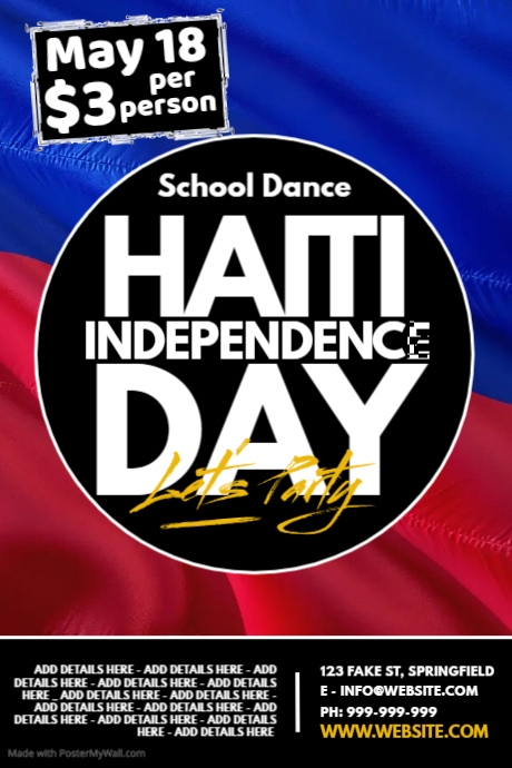 Haiti Independence Day Poster | PosterMyWall