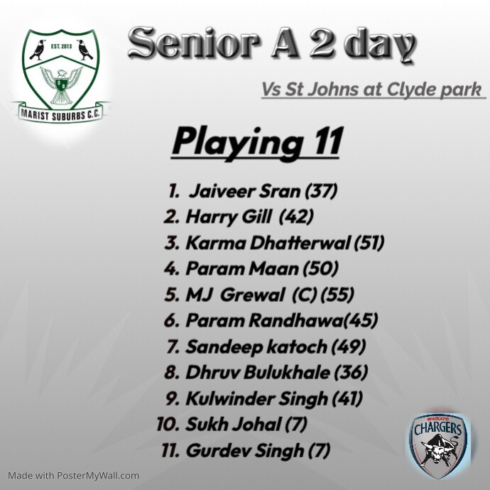 Copy of Playing 11 | PosterMyWall