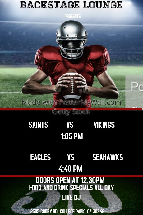 Copy of NFL playoff | PosterMyWall