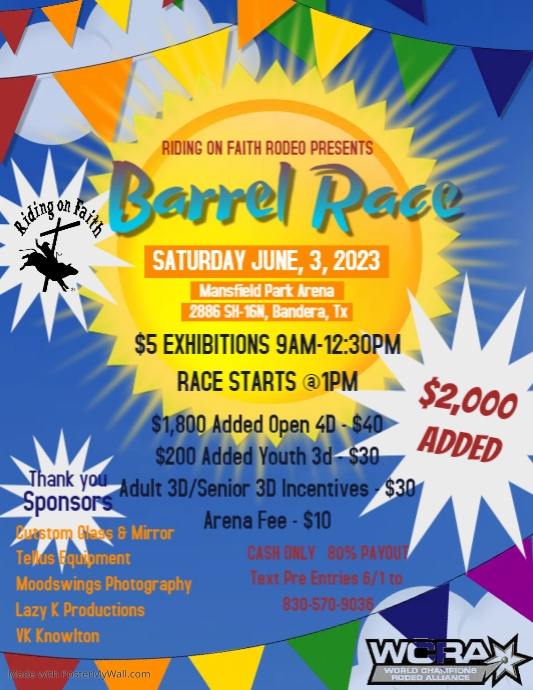 June Barrel Race | PosterMyWall