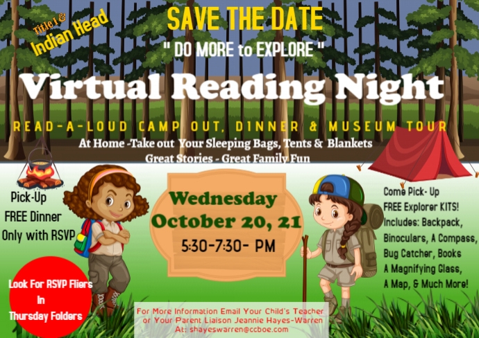 Copy of Copy of Reading Night Camp out | PosterMyWall