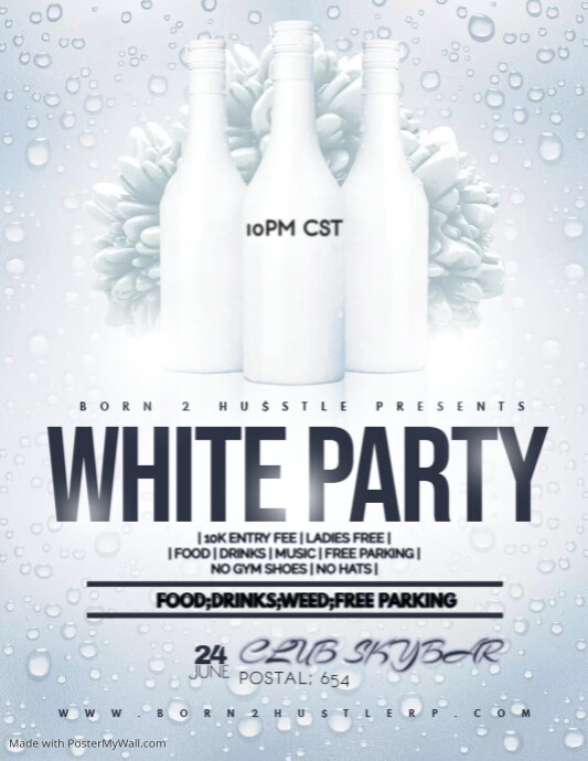 WHITE PARTY Flyer Template | PosterMyWall