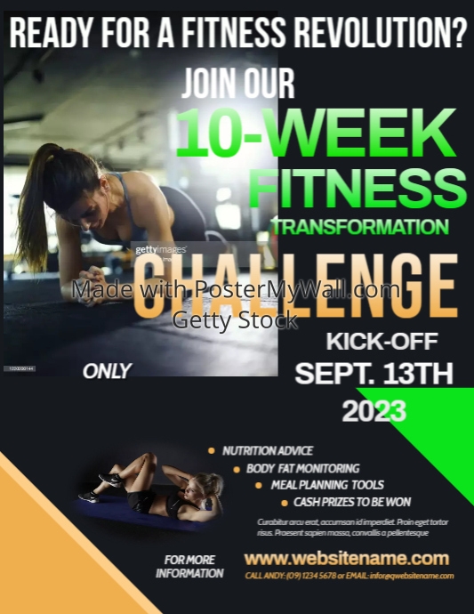 Copy of Fitness Challenge Flyer | PosterMyWall