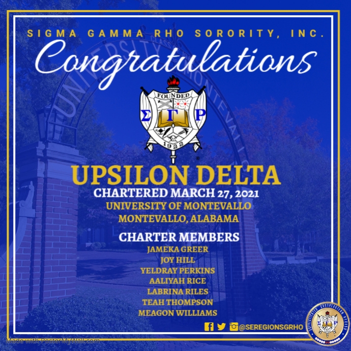 Copy of Congrats New Charter (Upsilon Delta) | PosterMyWall