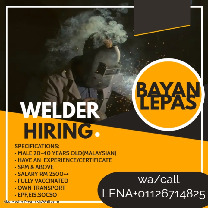 minimal welding classes advertisement | PosterMyWall