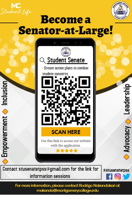 Senate Recruiting Flyer with QR | PosterMyWall