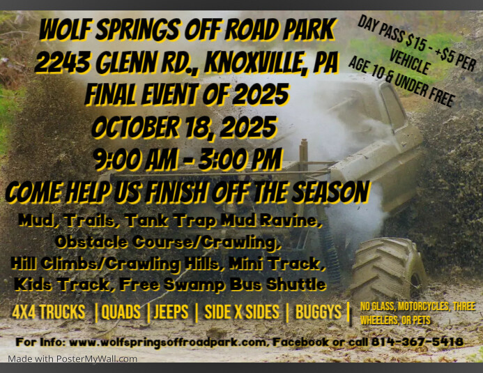 Off Road Mudding and Mud Park Event Flyer | PosterMyWall
