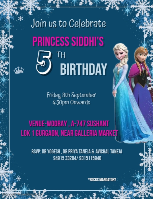 Frozen Birthday Flyer | PosterMyWall