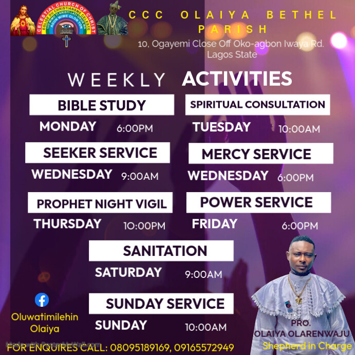 church weekly activities flyers | PosterMyWall