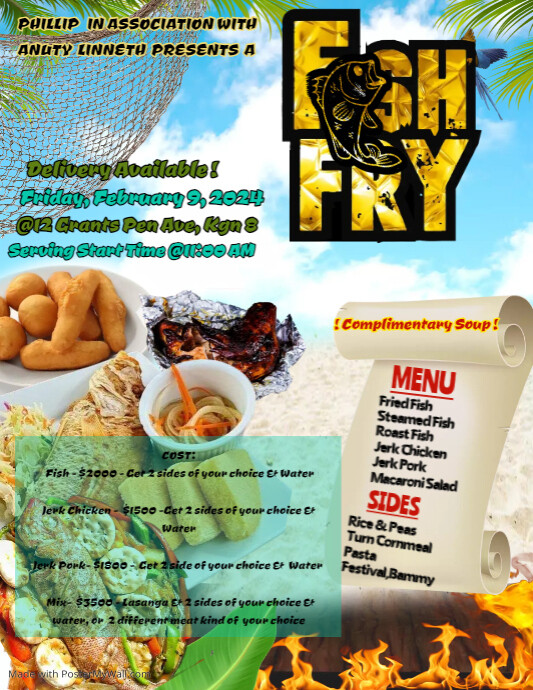 Fish Fry Temp By Nessa Designs | PosterMyWall