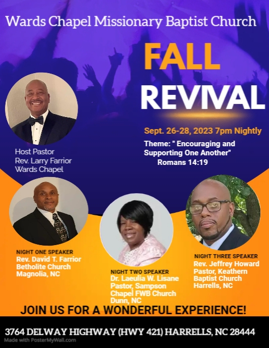 2023 Wards Chapel Fall Revival | PosterMyWall
