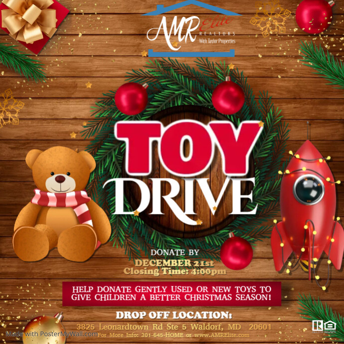 Copy of christmas toy drive, christsmas, donations | PosterMyWall