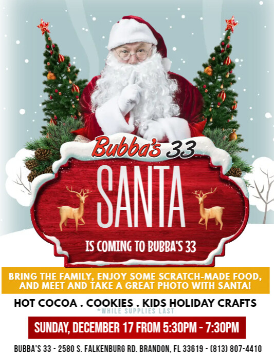 Copy of Santa is here, Christmas holidays | PosterMyWall